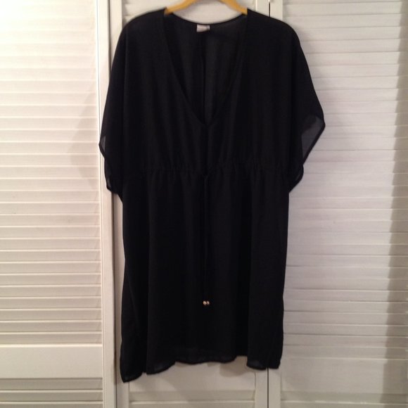 Merona | Swim | Merona M Sheer Black Swim Coverup Tunic | Poshmark